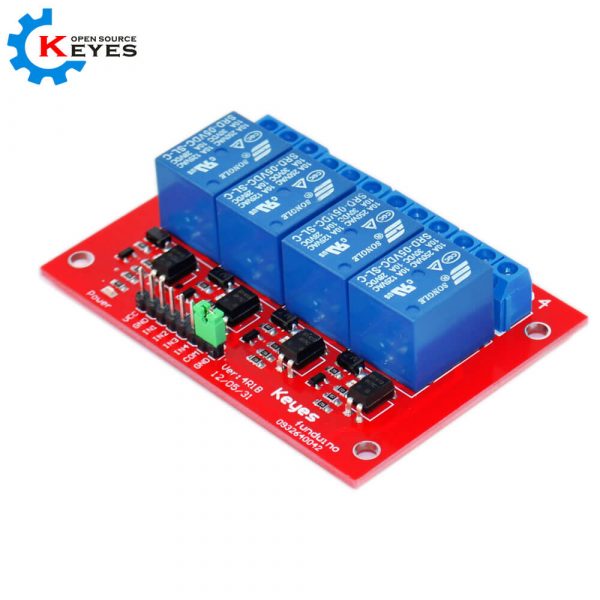 KEYES 4路 5V繼電器 Relay 高電位觸發 帶光耦隔離 | 米羅科技文創學院