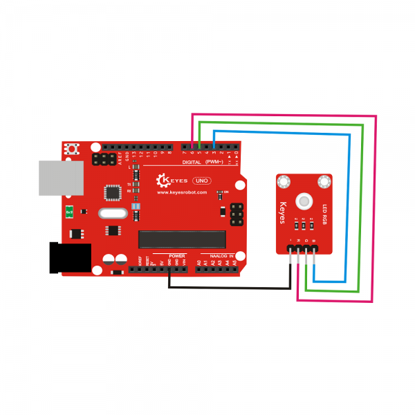 KEYES 三色全彩RGB模組 共陰LED | 米羅科技文創學院