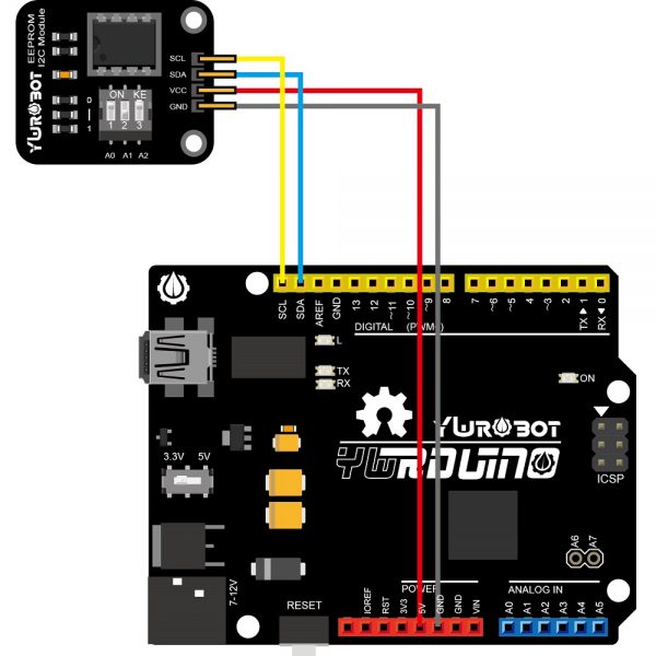 AT24C32 EEPROM ATMEL I2C 32K 斷電儲存記憶體模組 | 米羅科技文創學院