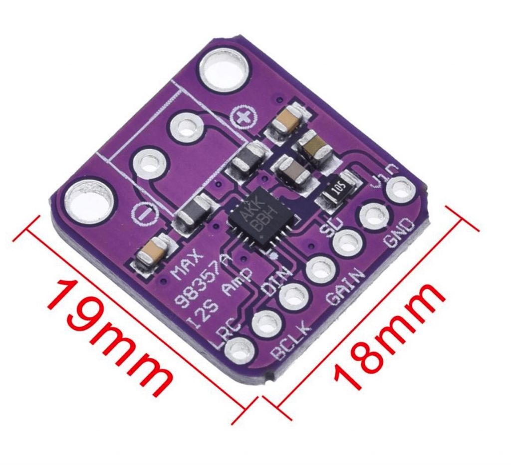 MAX98357 I2S 音訊放大器模組 音訊功放模組 支援ESP32 樹莓派 | 米羅科技文創學院
