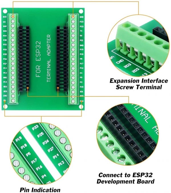 ESP32開發板38腳 GPIO擴展板 適用 ESP-32S | 米羅科技文創學院